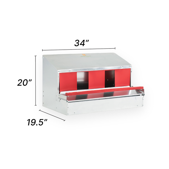 Medium - Chicken Egg Rollout Nesting Box - Up to 32 Hens (34"L X 20"T X ...
